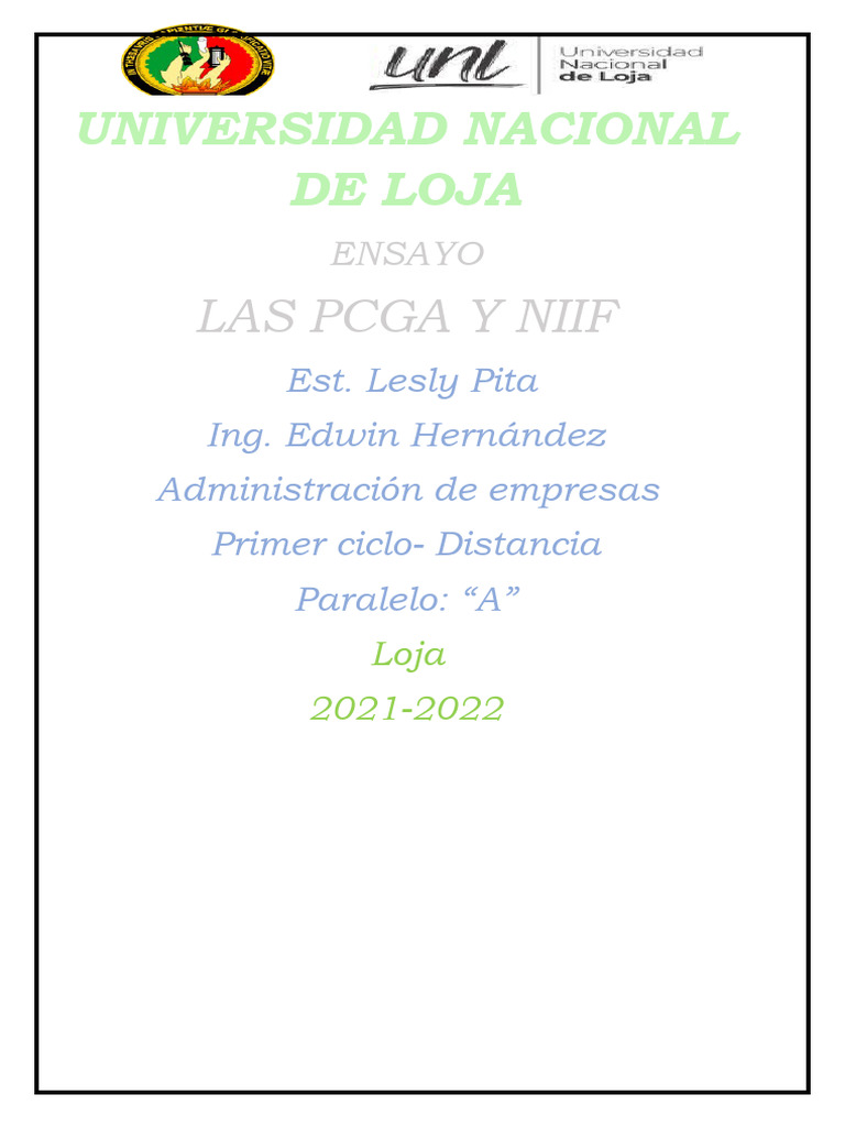 Pcga y Niif Practico Experimental | PDF | normas internacionales de ...