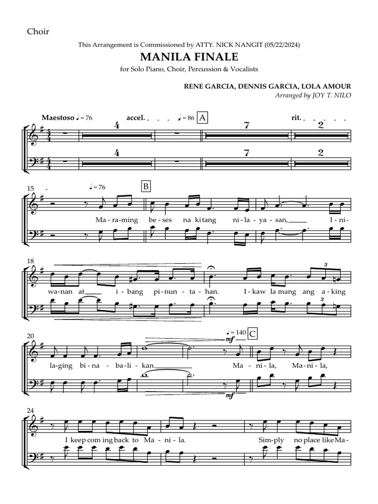Manila Finale Choir | PDF