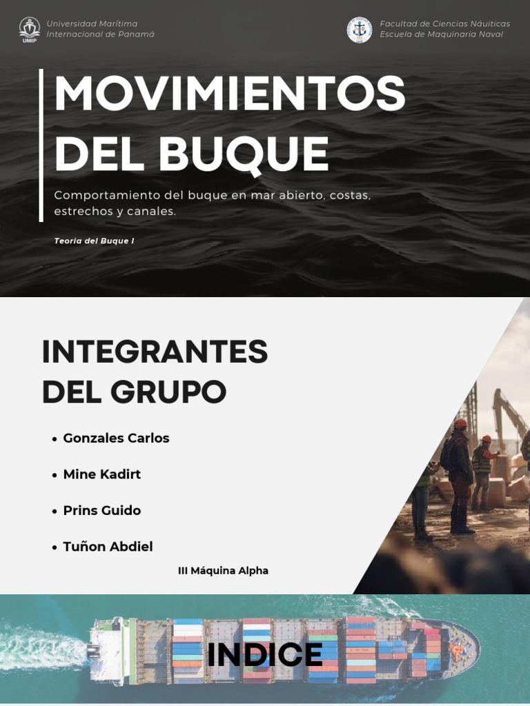 Movimientos del buque | PDF | Buques | Física Aplicada e Interdisciplinaria