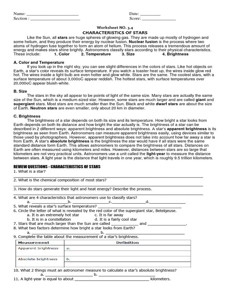 Constellation Activities | PDF | Stars | Apparent Magnitude