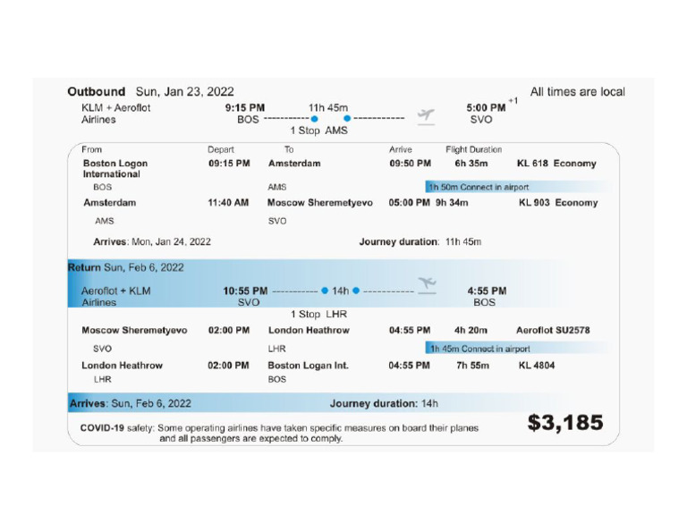 Flight Schedule | PDF