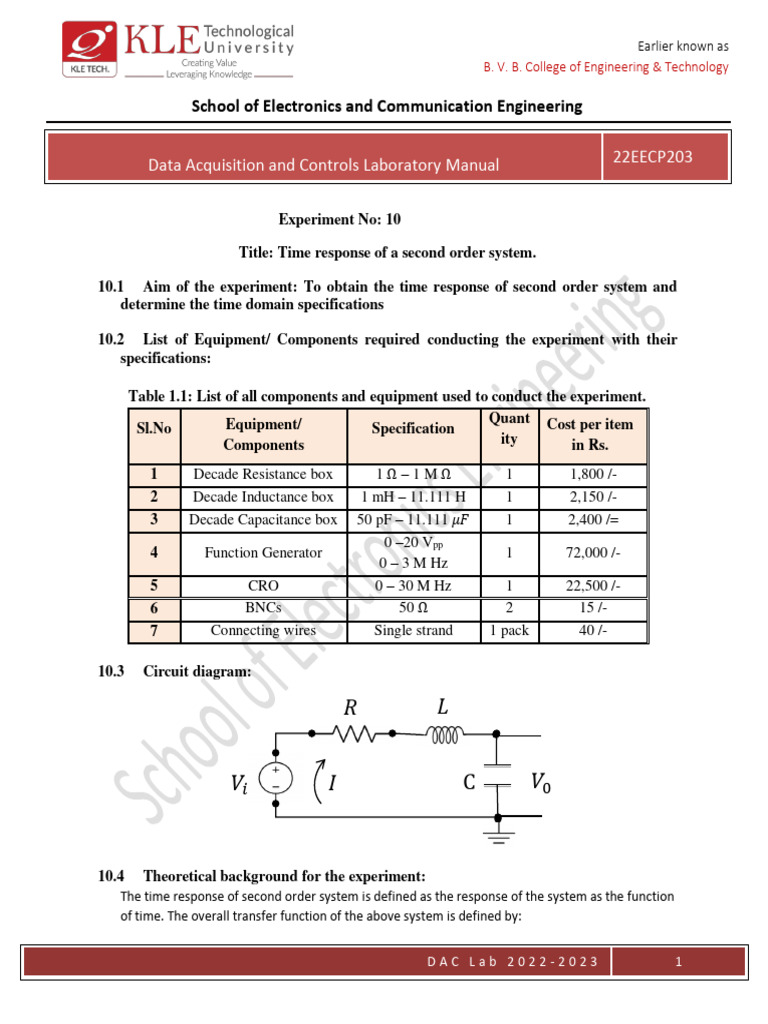 DATA AQUISITION AND CONTROLS LAB MANUAL 2023-65-73 - Control ...
