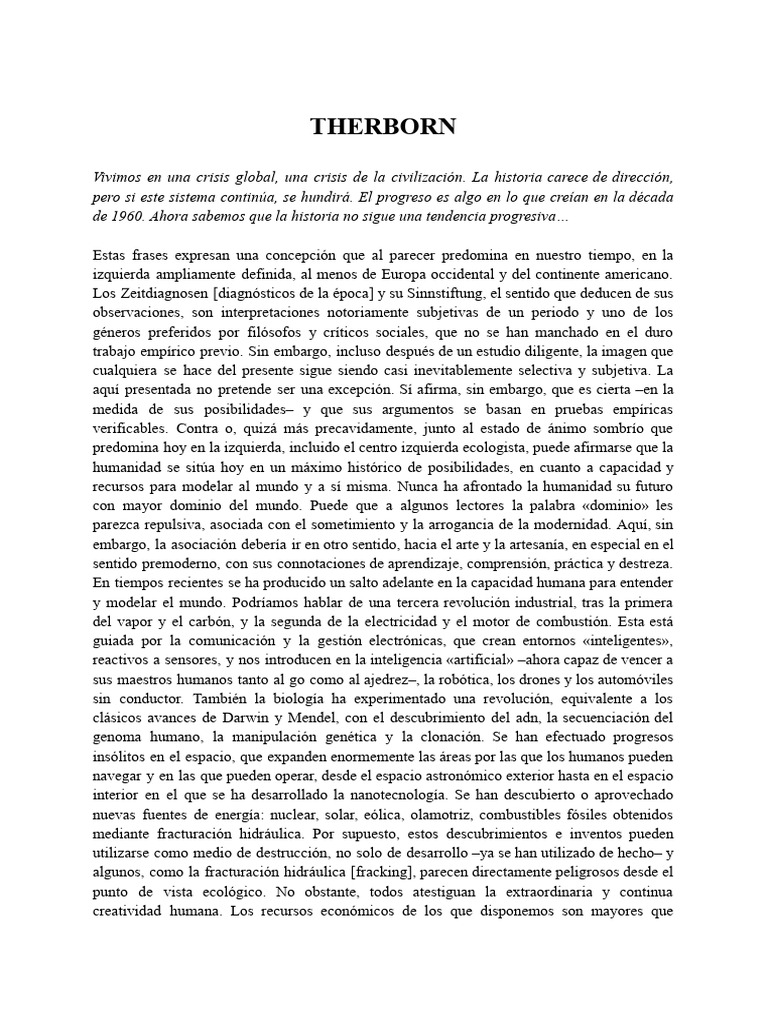 THERBORN | PDF | Evolución | marxismo