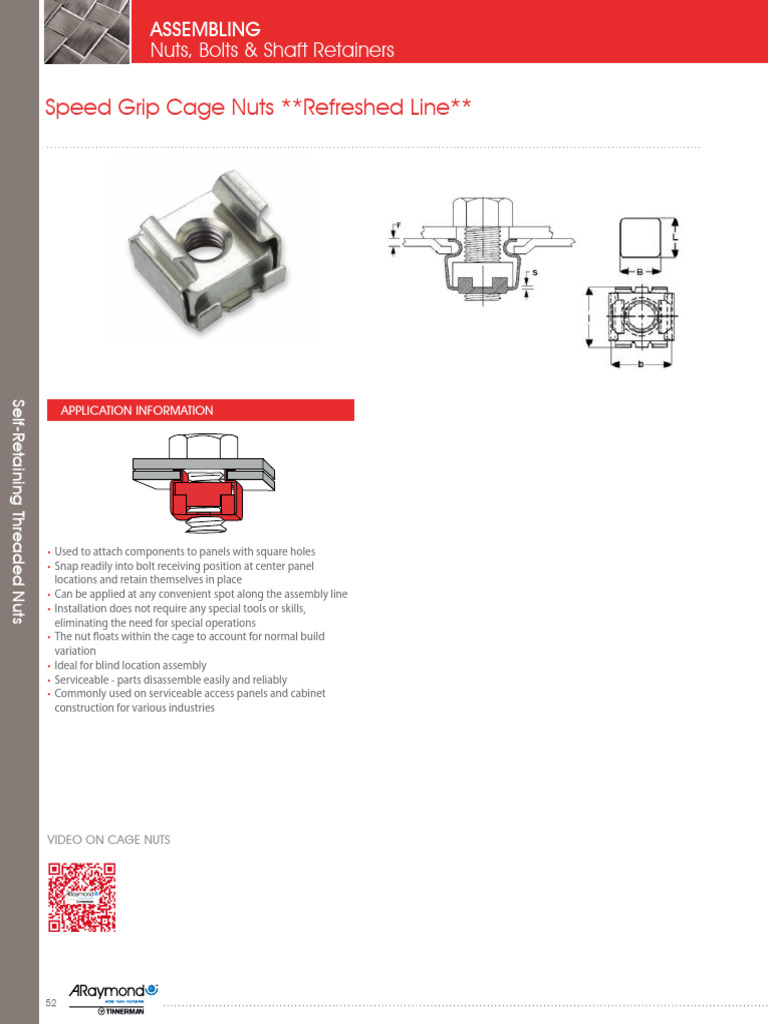 Speed Grip Cage Nuts Overview | PDF | Nut (Hardware) | Screw