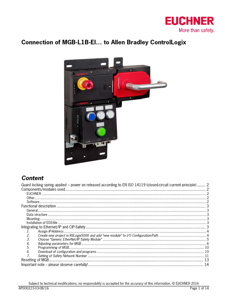 Manual Interlock EUCHNER | PDF | Computer Science | Computer Engineering