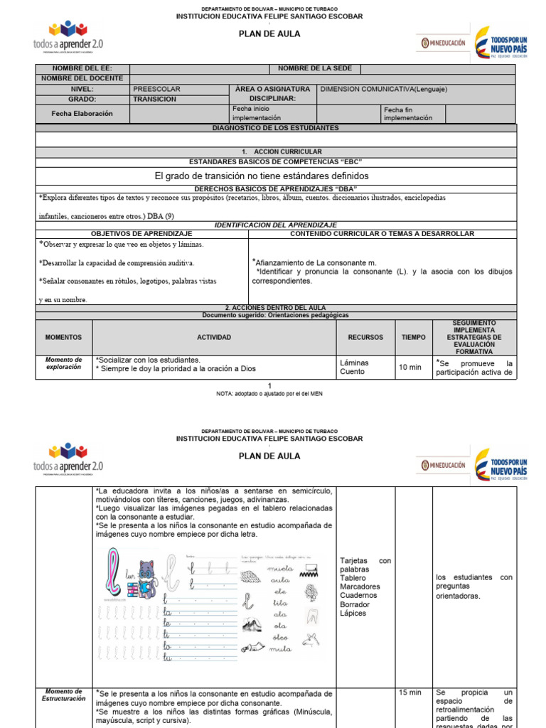 Dimensiòn Comunicativa (Lenguaje) 3.IIper. | PDF | Educación de la ...