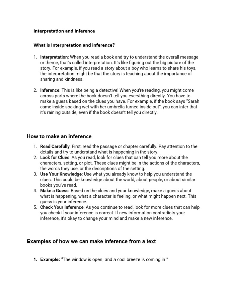 Interpretation and Inference | PDF | Inference | Knowledge