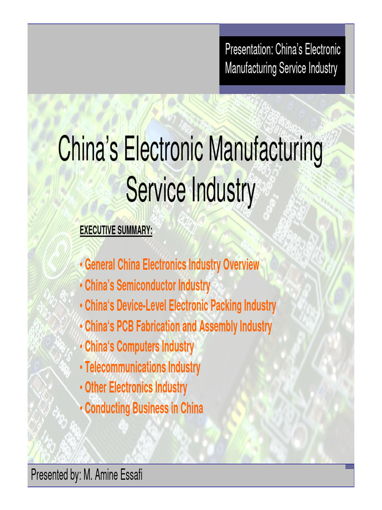 China S Electronic Manufacturing Service Industry | PDF | China | World ...