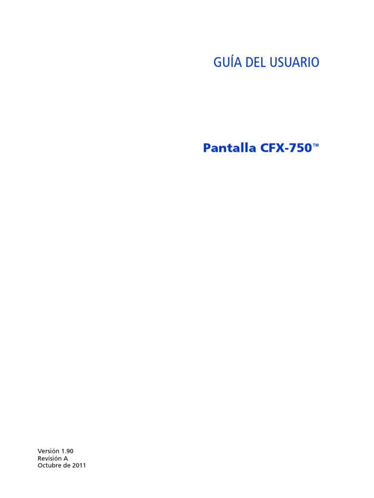 2manual de Usuario CFX 750 | PDF | Source Code | Library (Computing)