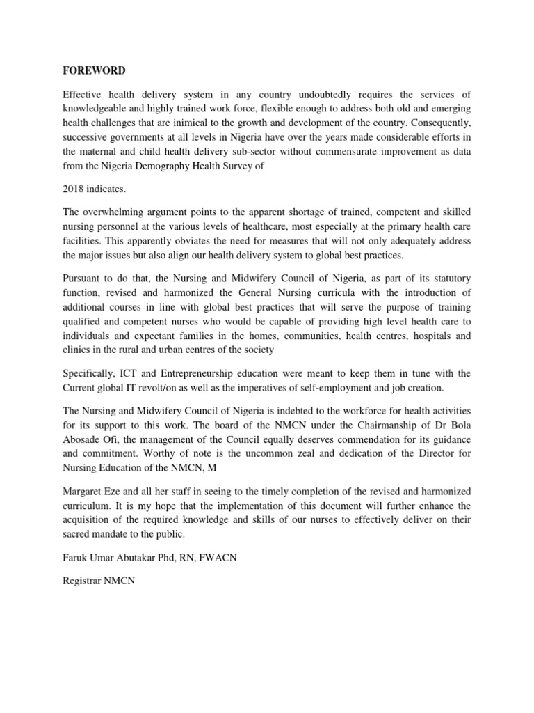 General Nursing Curriculum | PDF | Nursing | Respiratory System