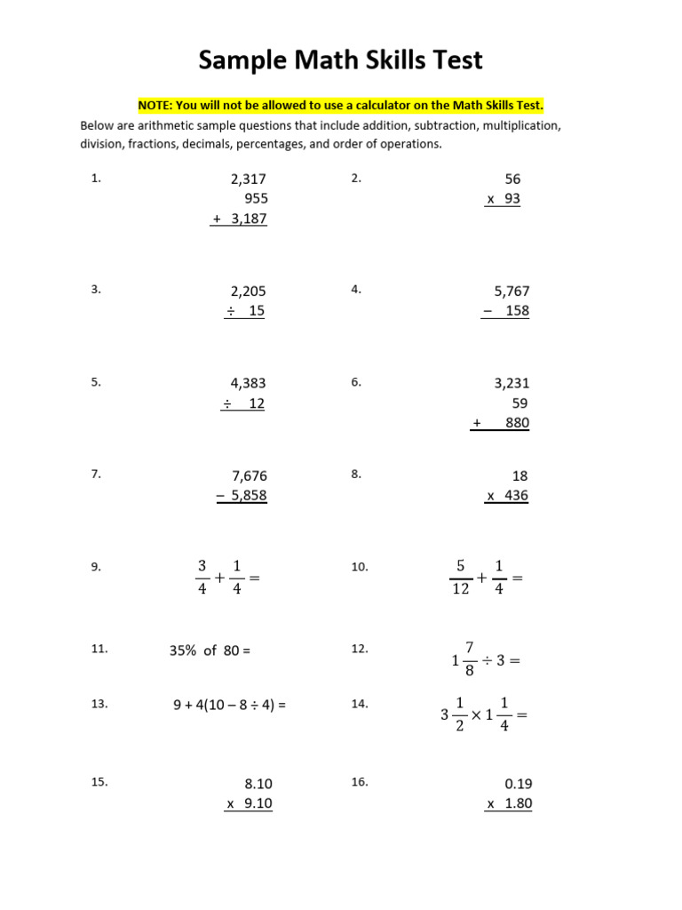 Math Problems | PDF | Percentage | Mathematics