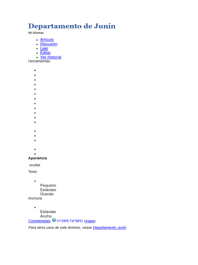 Departamento de Junín | PDF