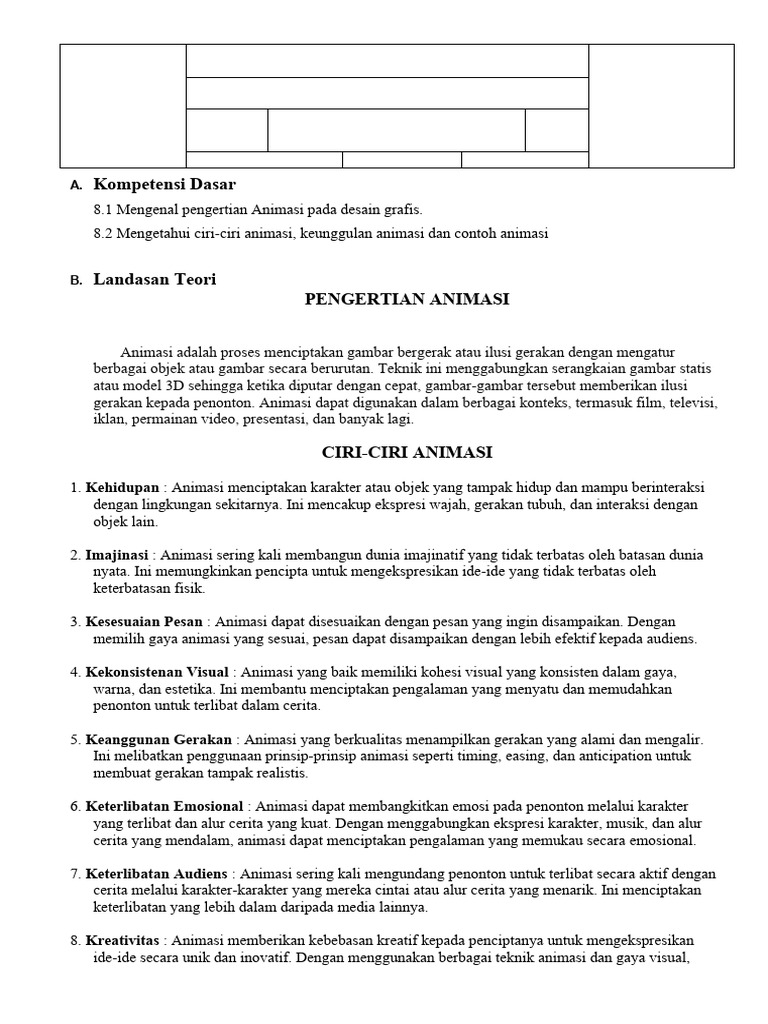 Modul Desain 8 (Animasi) | PDF | Ilmu Sosial