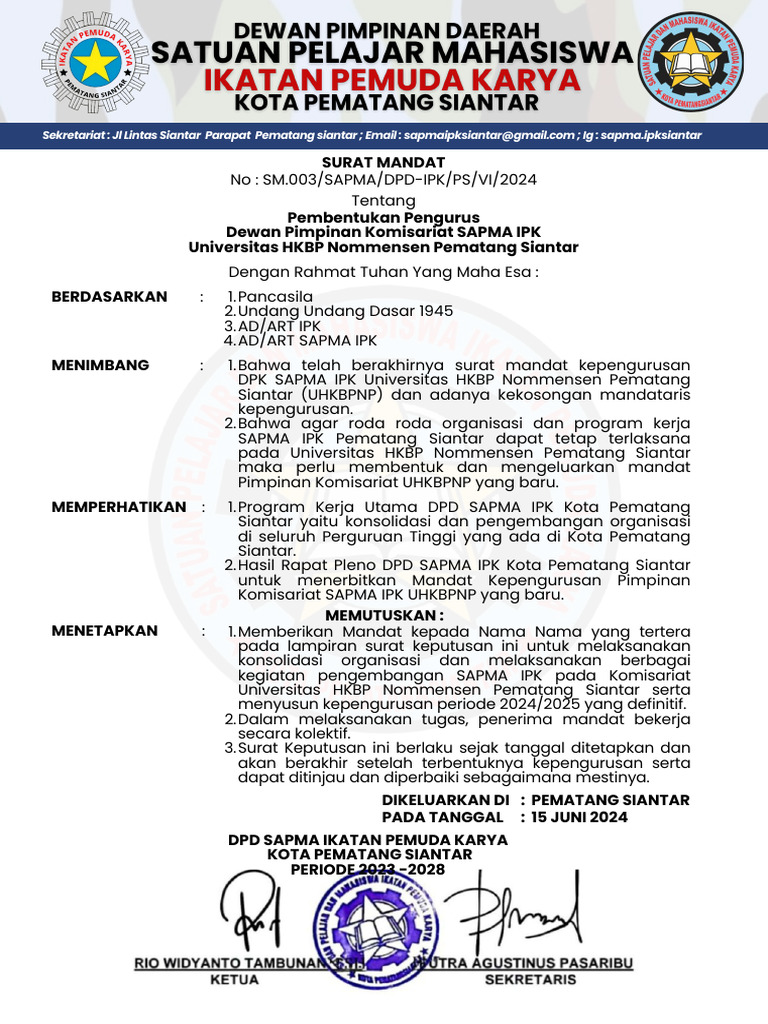 Format Surat SAPMA - 20240613 - 193459 - 0000 | PDF