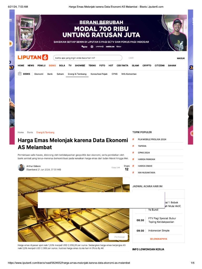 Lonjakan Harga Emas | PDF