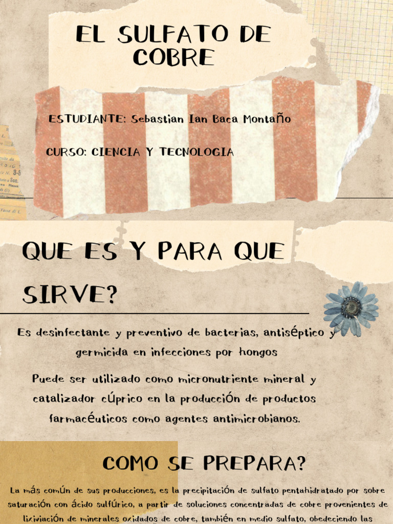 El Sulfato de Cobre | PDF