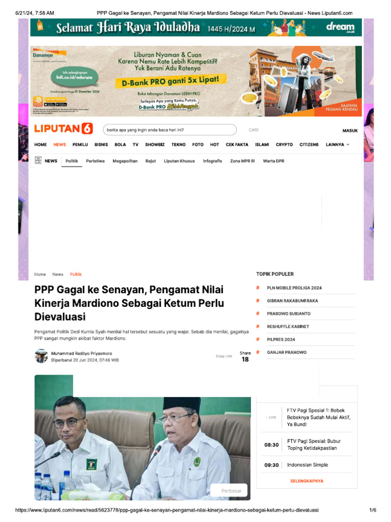 2 PPP Gagal Ke Senayan | PDF