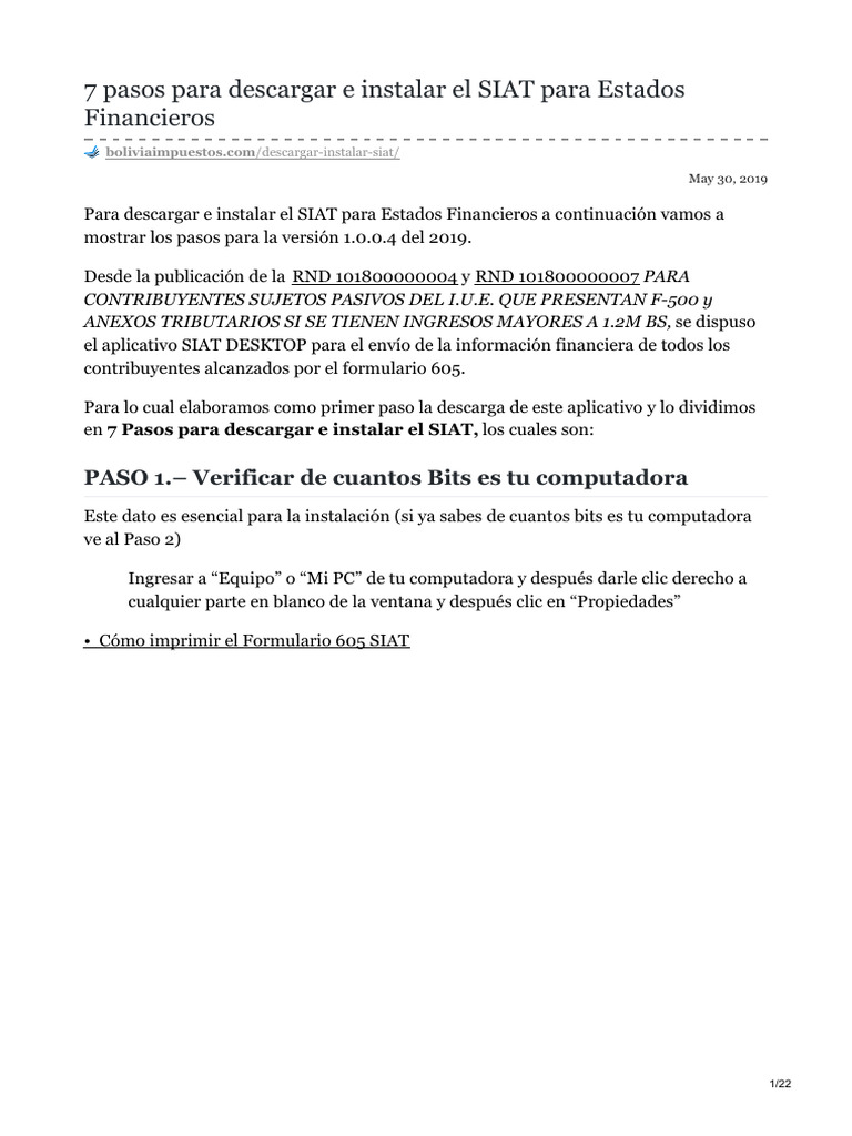 7 Pasos para Descargar e Instalar El SIAT para Estados Financieros | Descargar gratis PDF ...