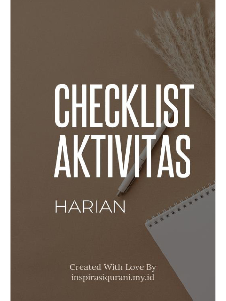 E-Book Checklist Aktivitas Harian | PDF | Gaya Hidup
