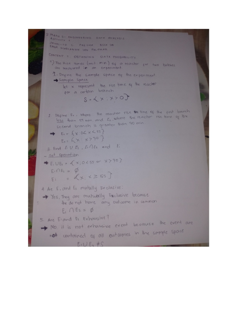 Math 3, Activity 1 | PDF