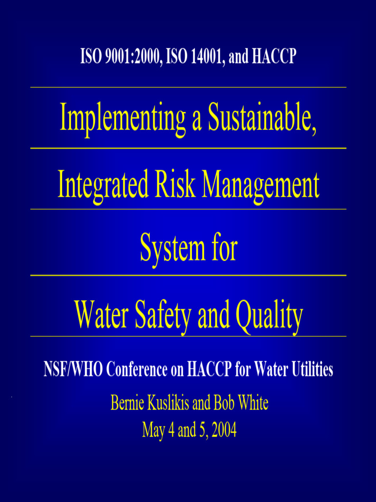 Water Haccp 2 3white | PDF | Risk Management | Risk