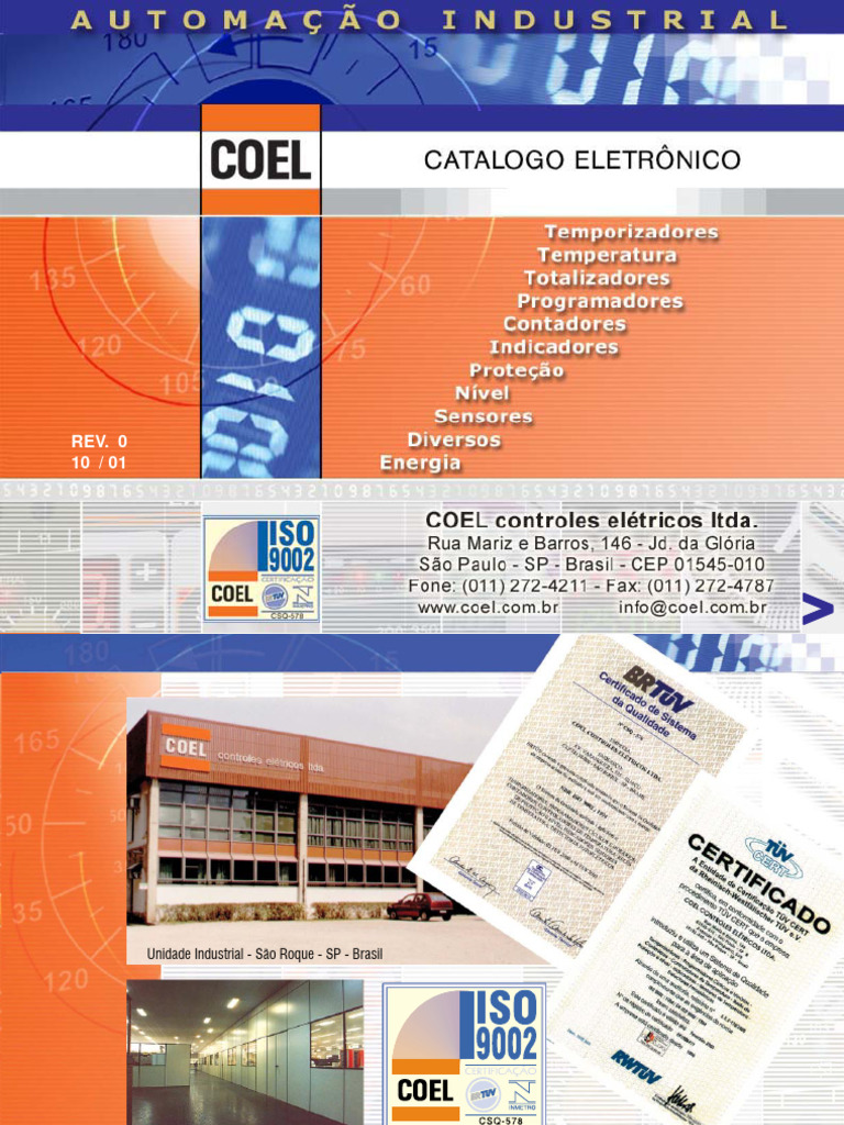 Catálogo de Temporizadores COEL | PDF | Relé | Qualidade (negócios)