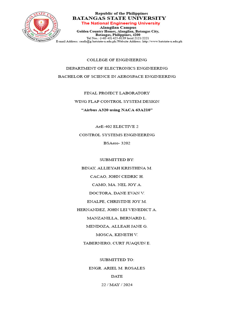 Final Elective | PDF | Flap (Aeronautics) | Aircraft