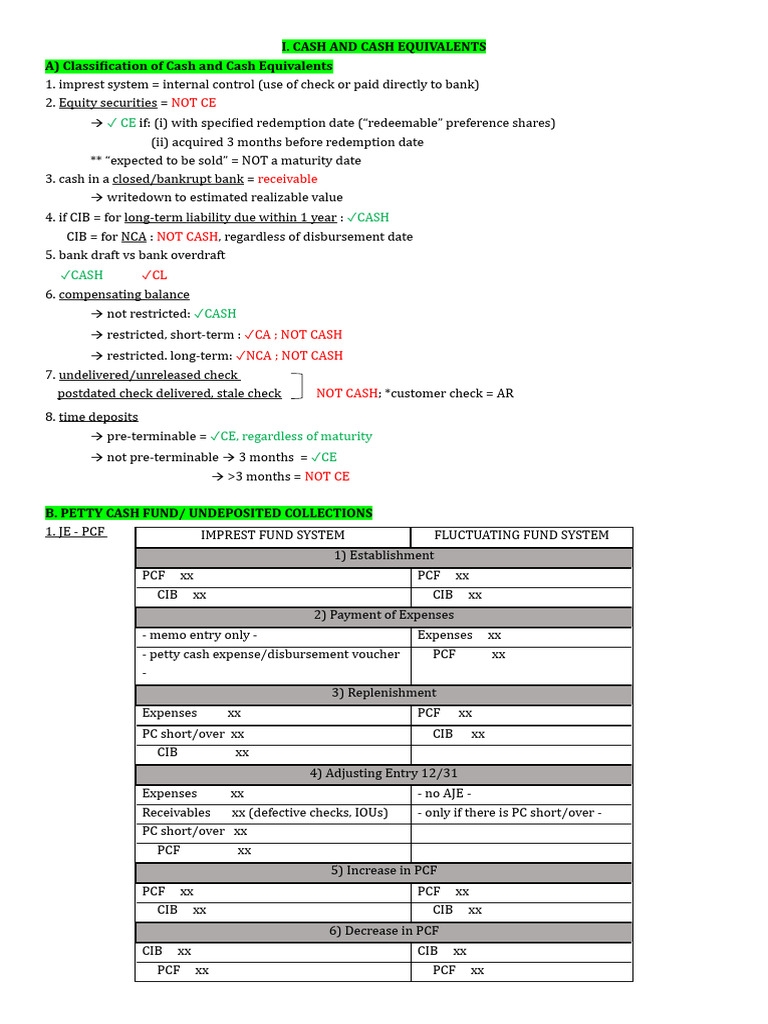FAR - Points to Remember | Download Free PDF | Financial Economics ...