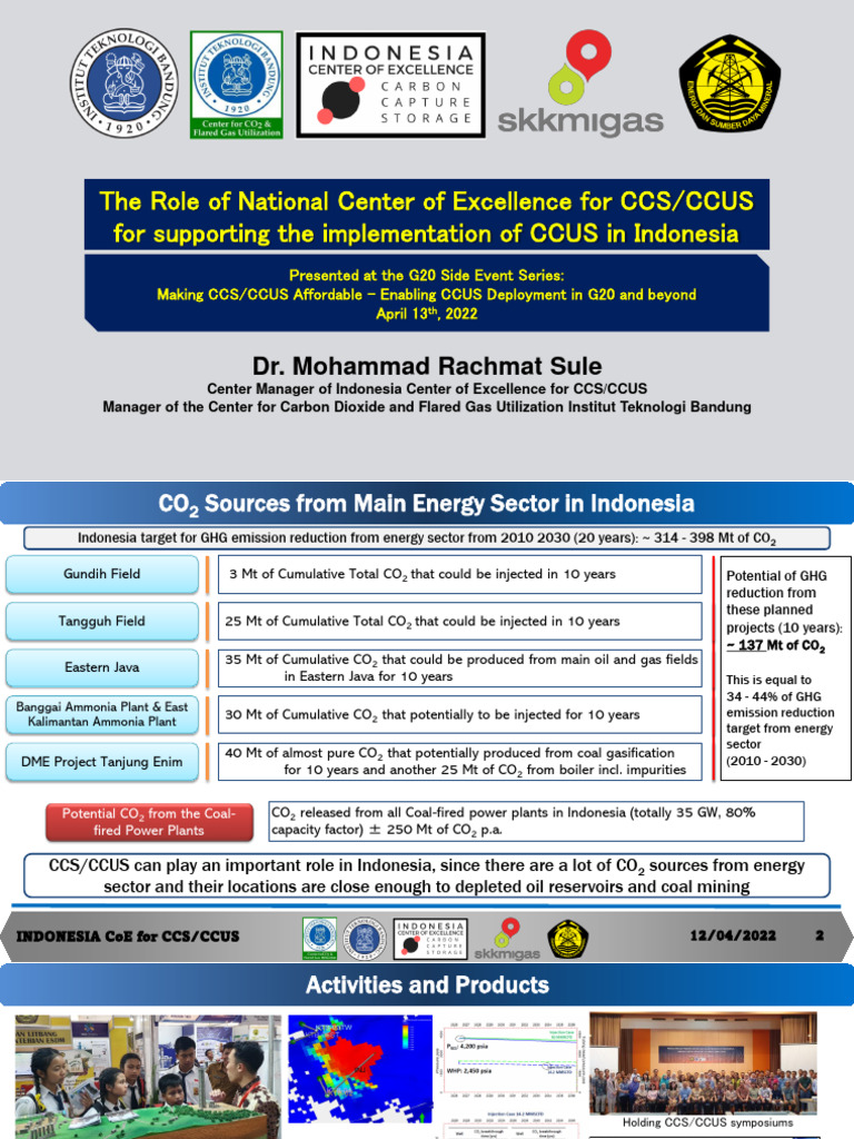 ITB - Supporting The Implementation of CCUS in Indonesia | PDF | Carbon Capture And Storage ...