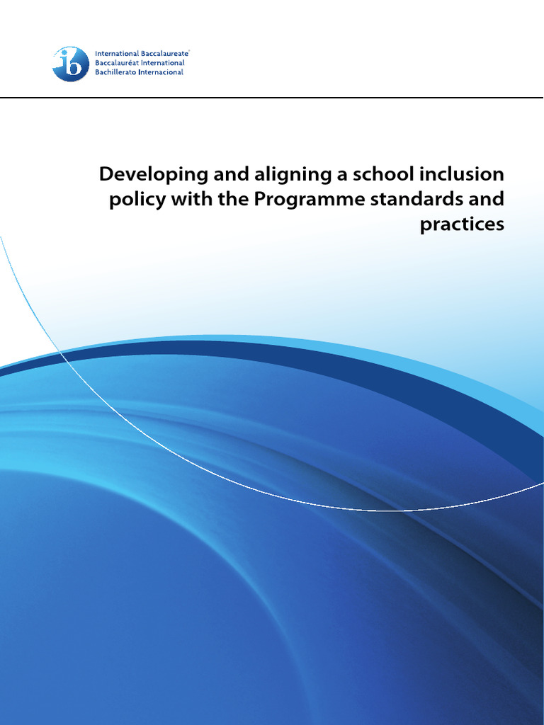Developing and Aligning A School Inclusion Policy | PDF | Inclusion ...