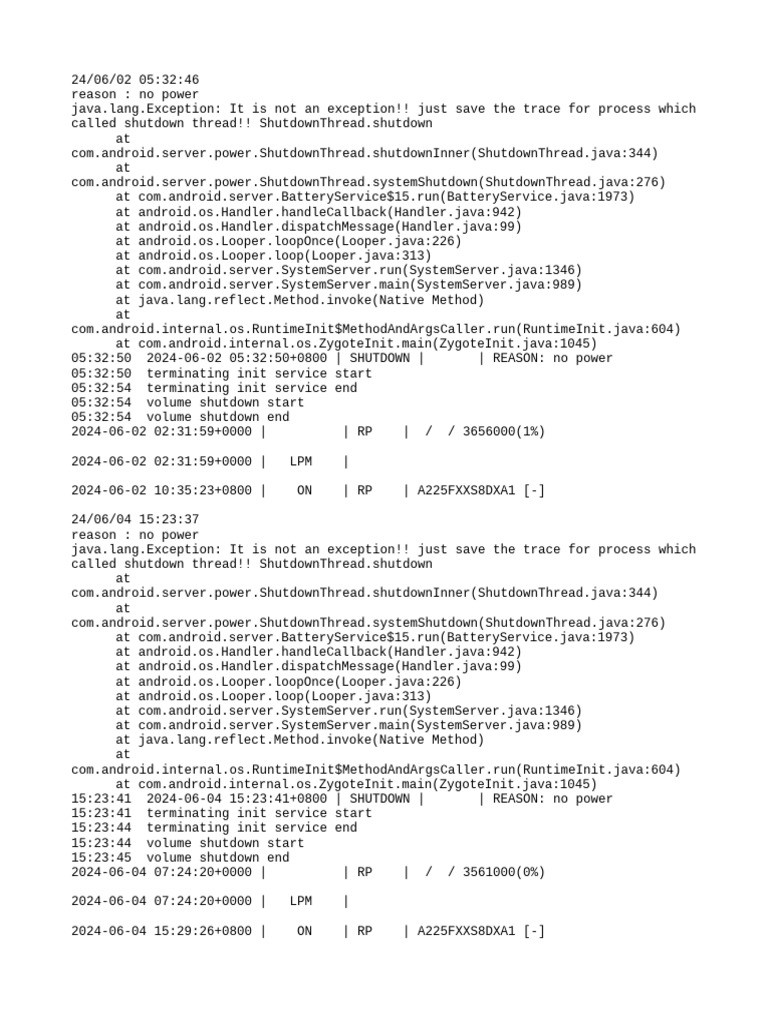 Power Off Reset Reason Backup | PDF | Java (Programming Language) | Concurrent Computing