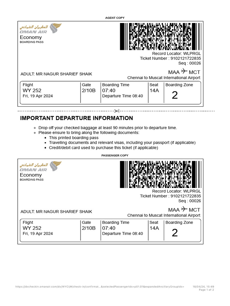 Confirmation Check-In | PDF