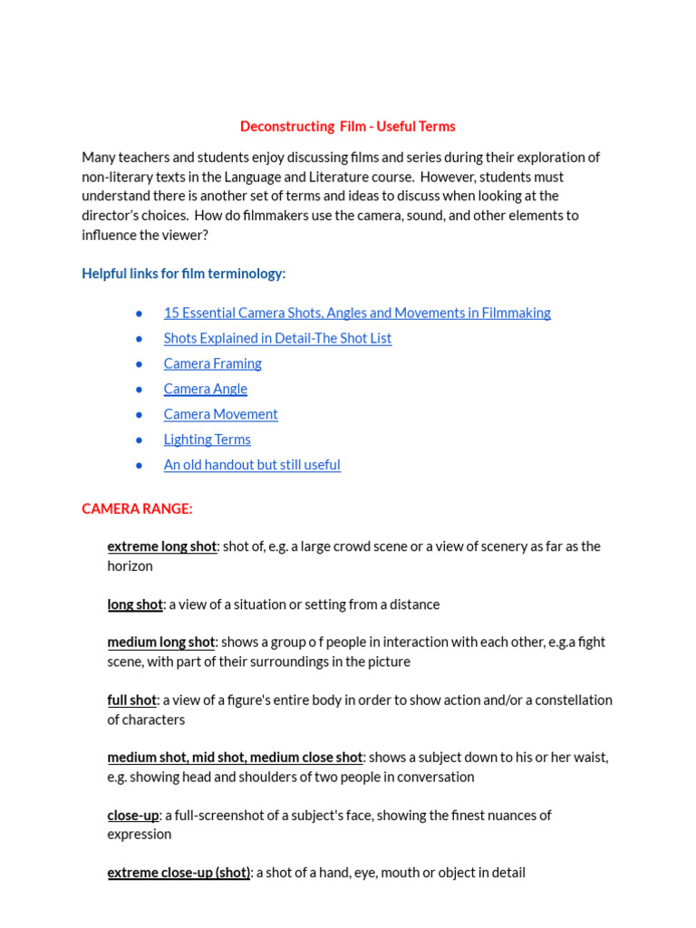 How To Analyse Films | PDF