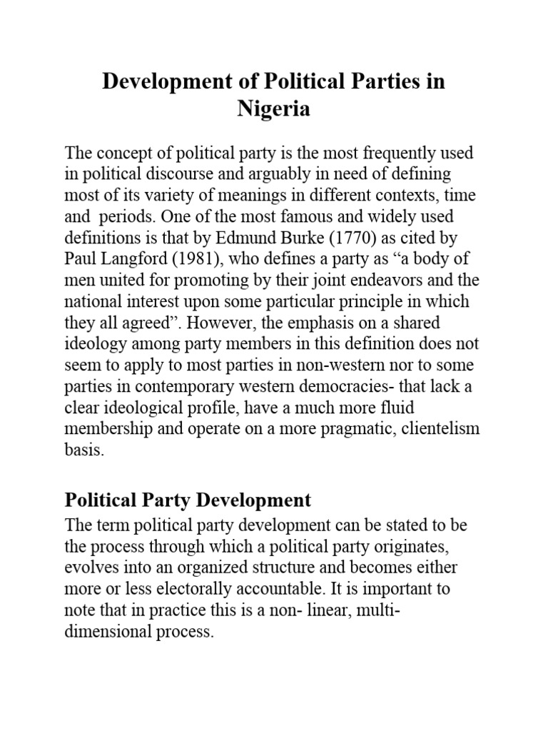 Political Party Development | PDF | Accountability | Political Science