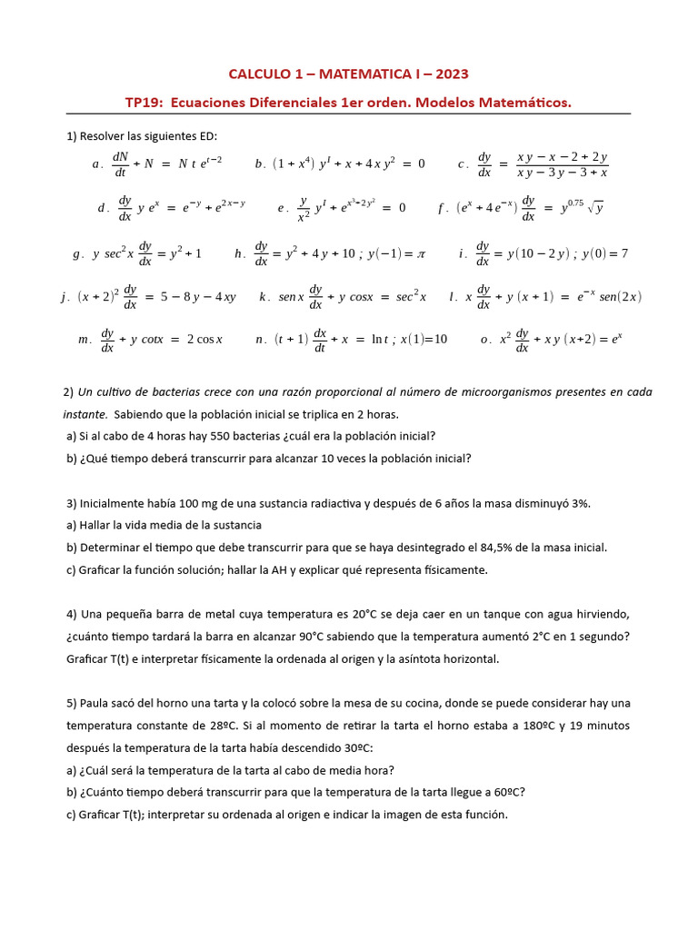 TP19. Ed | PDF | Física