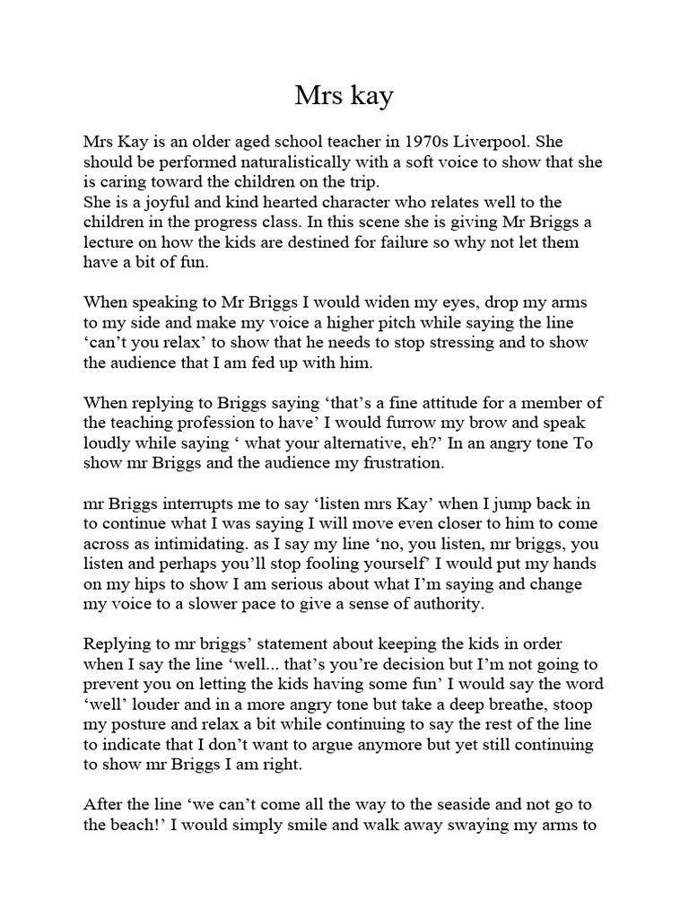 Mrs Kay | PDF