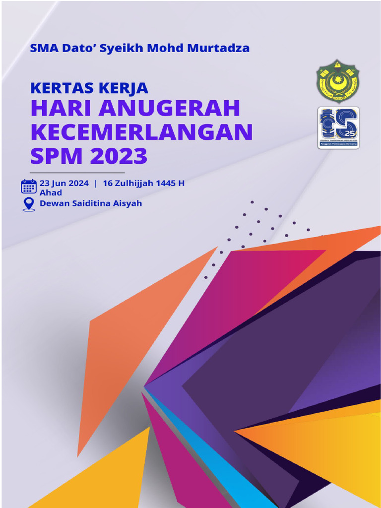 Kertas Kerja Hari Anugerah Kecemerlangan SPM 2023 | PDF