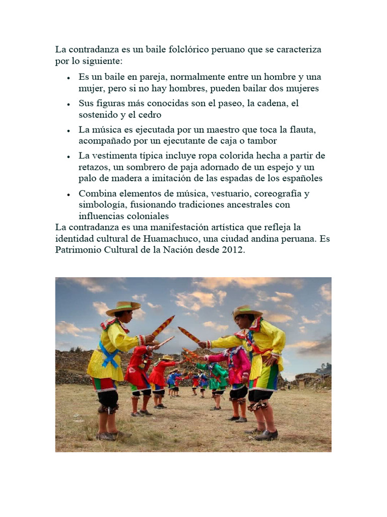 La Contradanza Es Un Baile Folclórico Peruano Que Se Caracteriza Por Lo ...