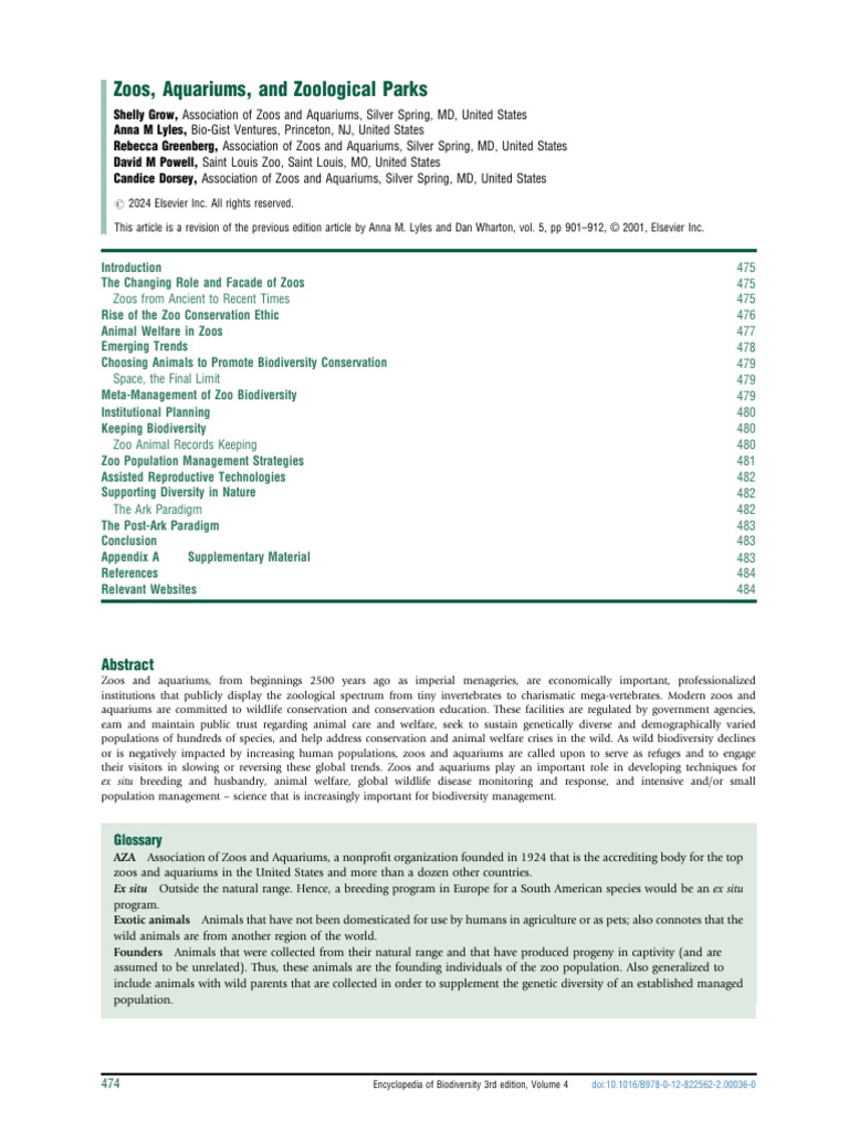 Evolution of Zoos and Conservation Efforts | PDF | Zoo