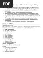 Categorized Superpowers List | PDF