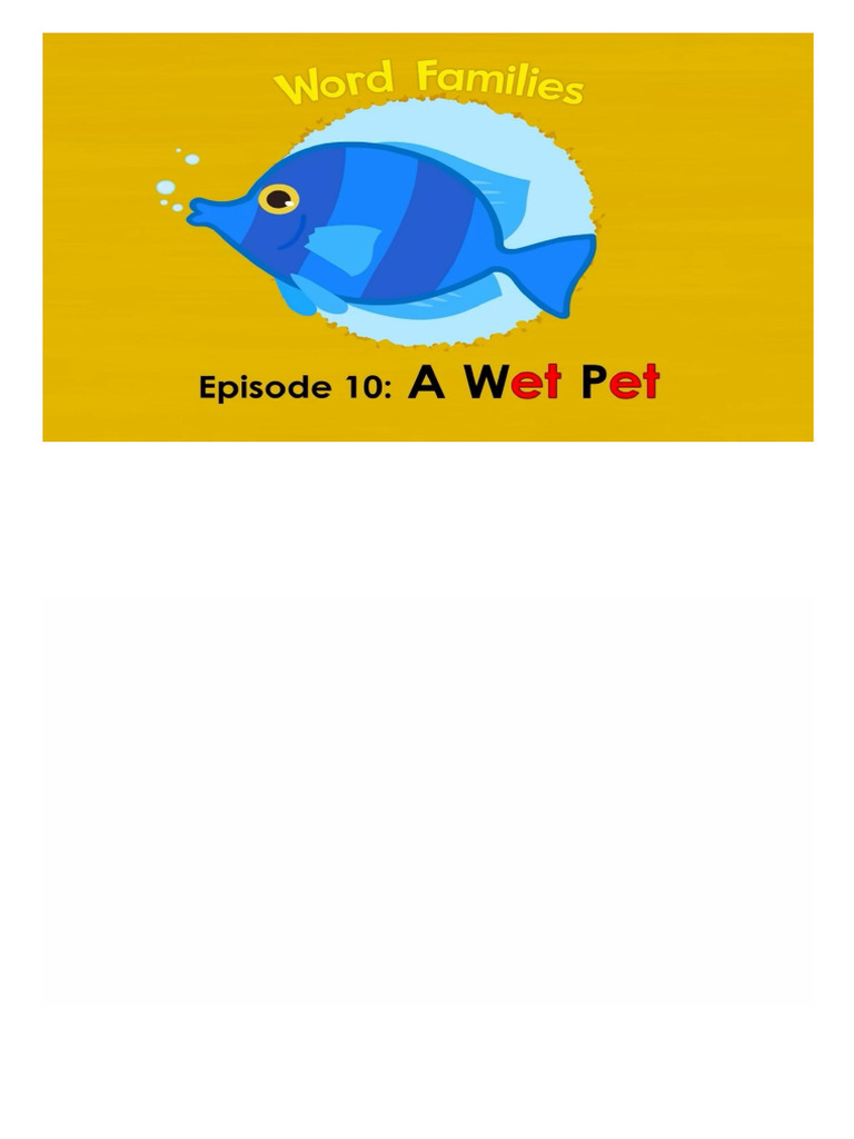 Word Families 10 - A Wet Pet (-Et) (S) - Flipbook by Ylseow03 ...