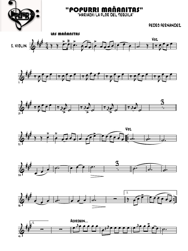POPURRI LAS MAÑANITAS - MARIACHI LA FLOR DEL TEQUILA (Corregido ...