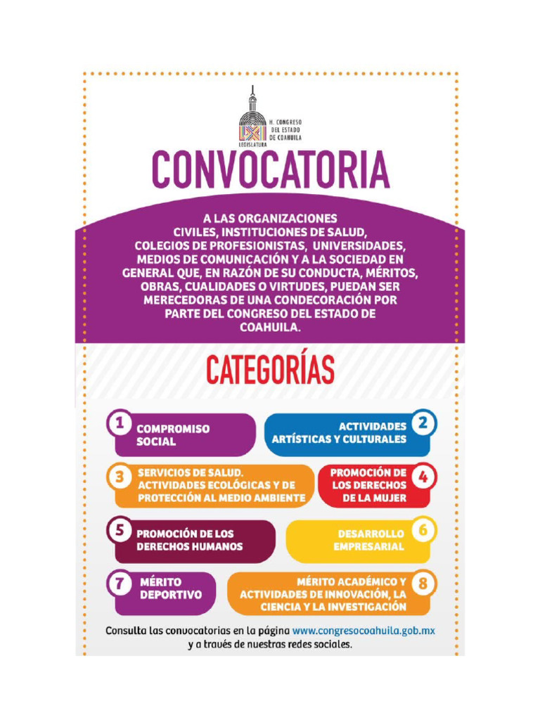 Ejemplo De Convocatoria Pdf