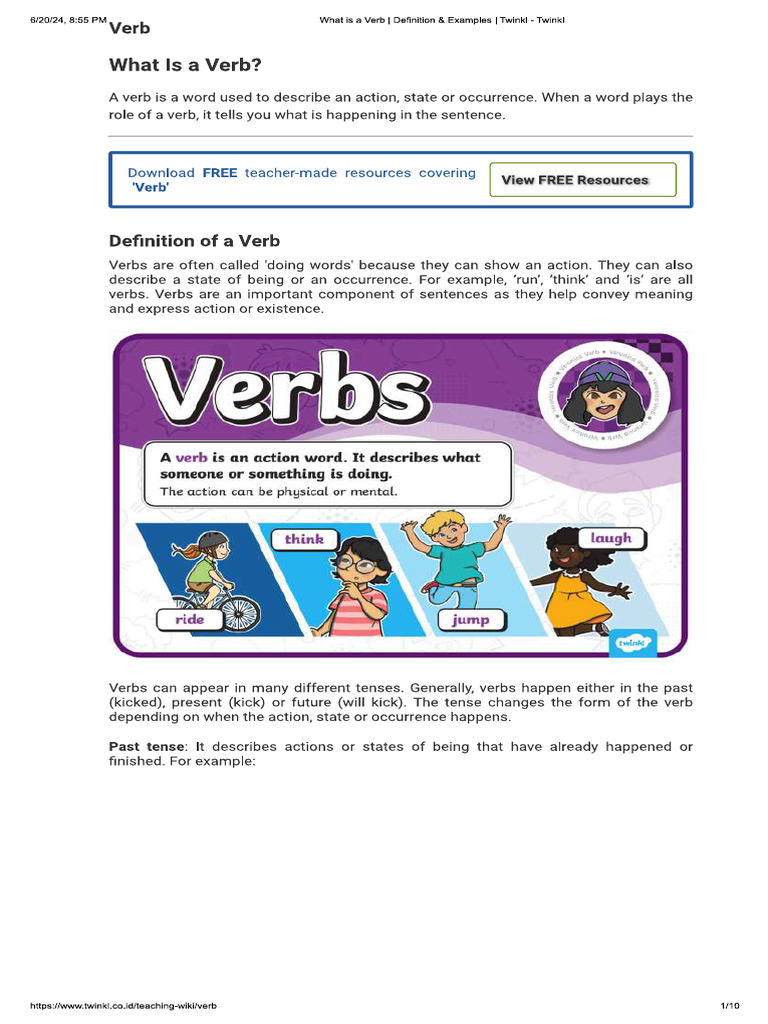 Verbs Description | PDF