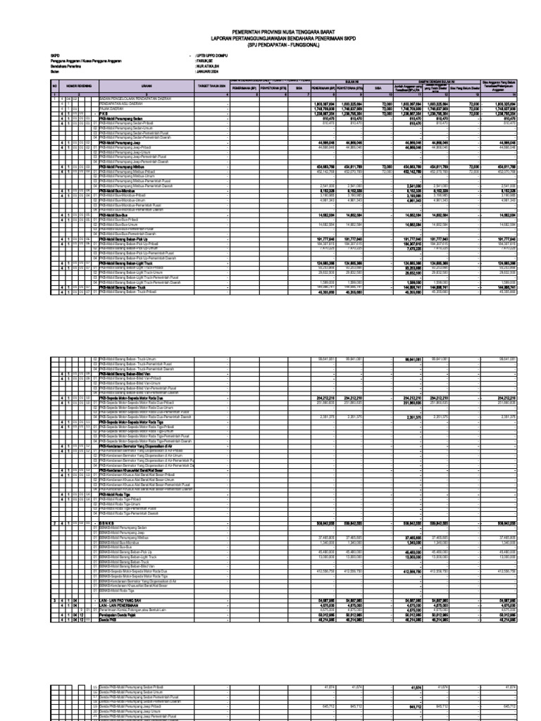 SPJ Fungsional Uptb Dompu Tahun 2024 | PDF