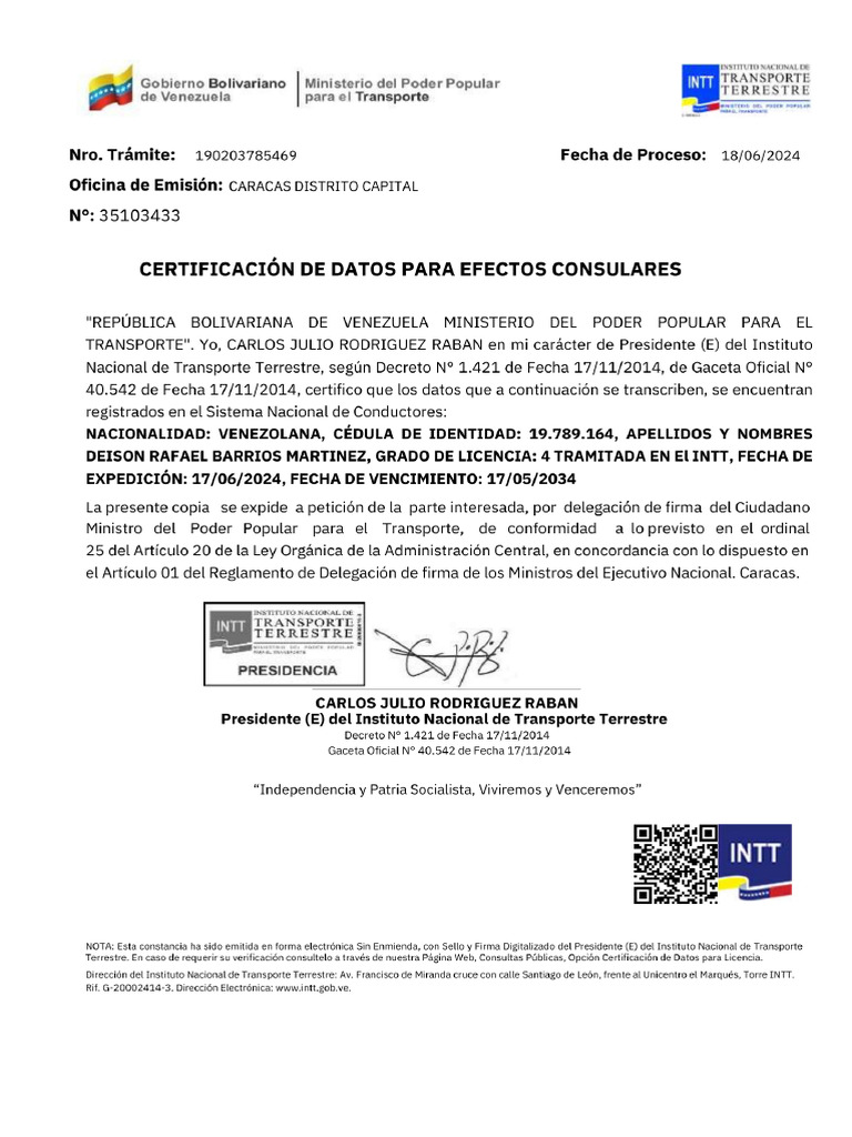 Carta Cónsular Deison | PDF
