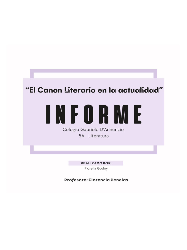 Informe | PDF