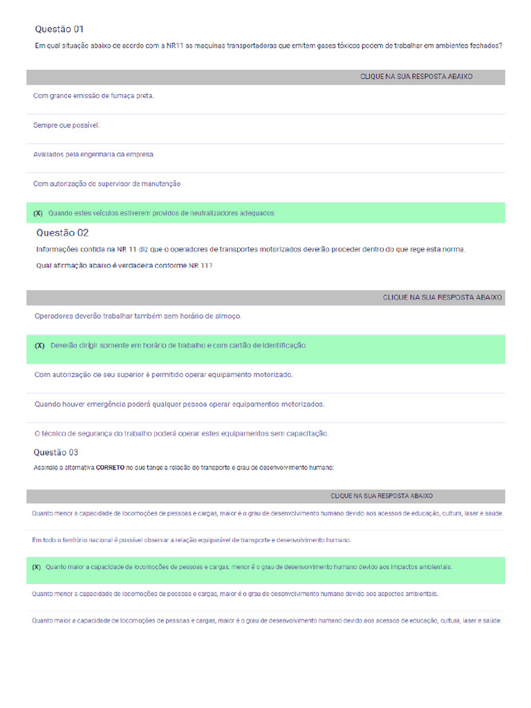 PROVA TÉC SEG TRAB TRANSPORTE | PDF