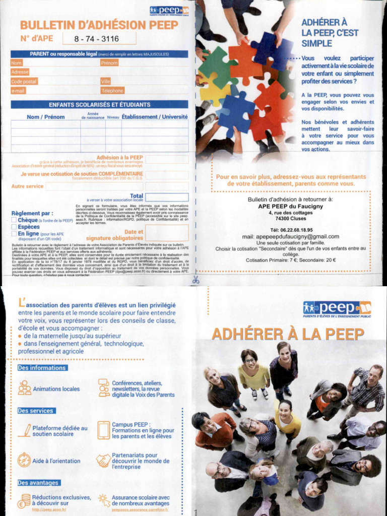 Bulletin Adhesion PEEP | PDF