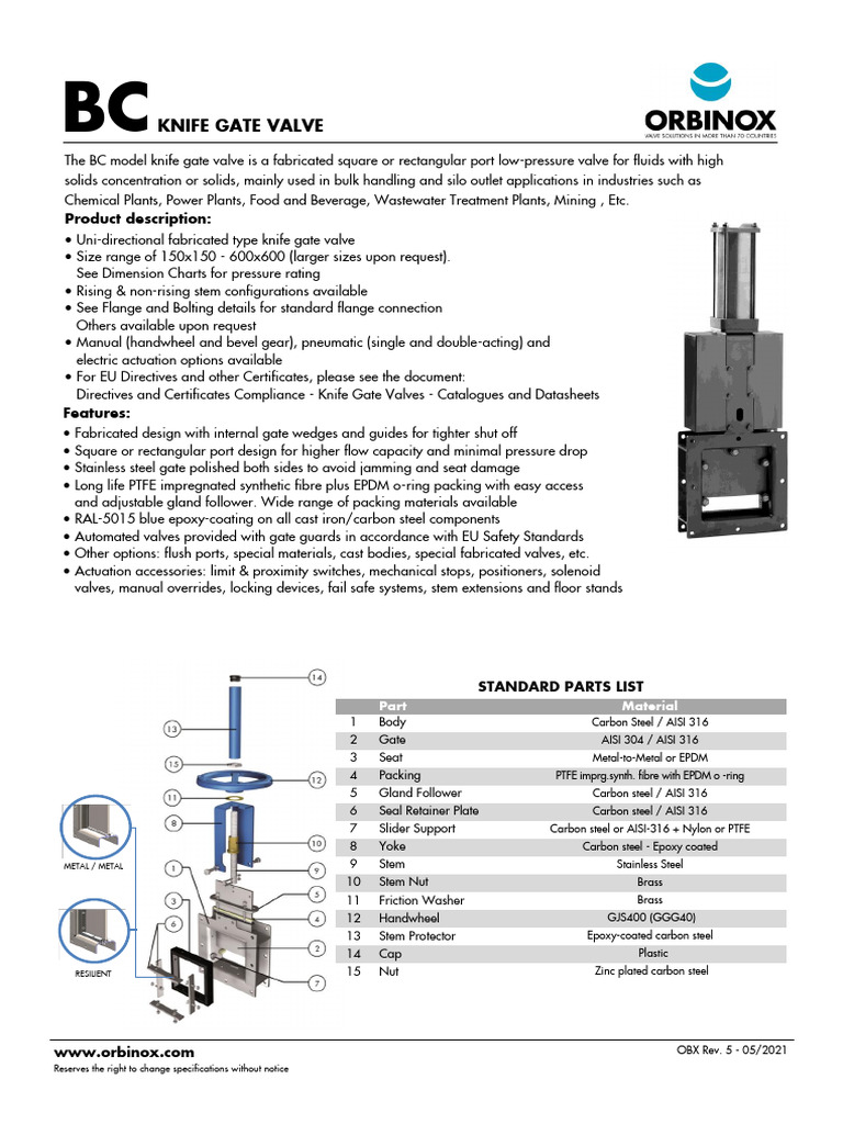 ORBINOX Catalogue | PDF | Valve | Mechanical Engineering